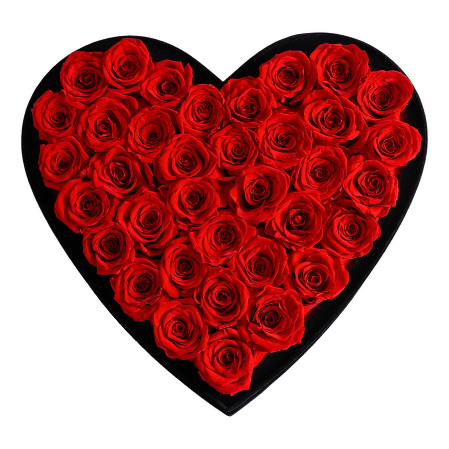 36 Red Roses - Heart Box | Flower Delivery – Rose Forever